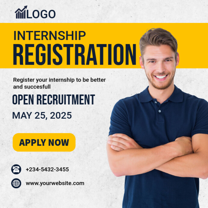 Copy of White Professional Internship Registration Instagram Post ...