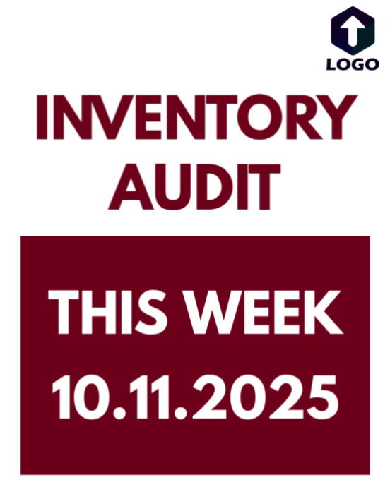 Copy of White Professional Inventory Audit Week Schedule Business ...