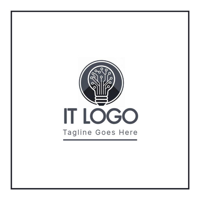 White Professional It Logo, It Logo Design, It Logo Template, Smart It ...
