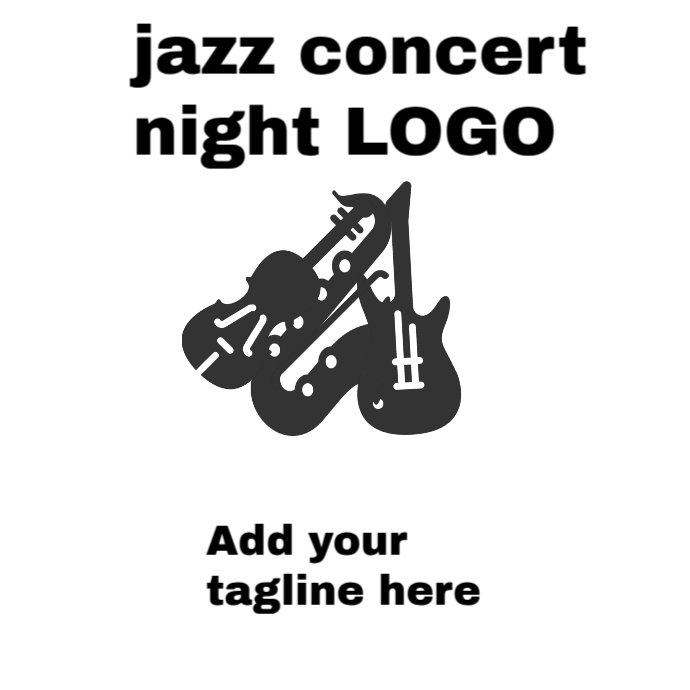 Plantilla de White Professional Jazz Music Concert Logo | PosterMyWall