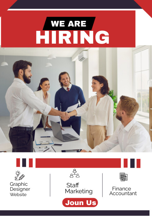 White Professional Job A2 Template | PosterMyWall