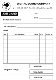 White Job Card A5 Template | PosterMyWall