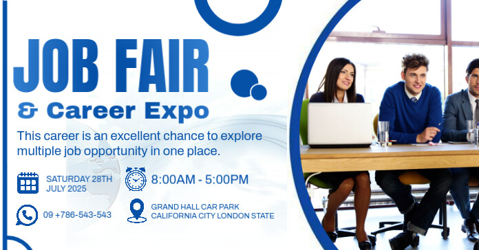 Copy of White Professional Job Fair Facebook Ad | PosterMyWall