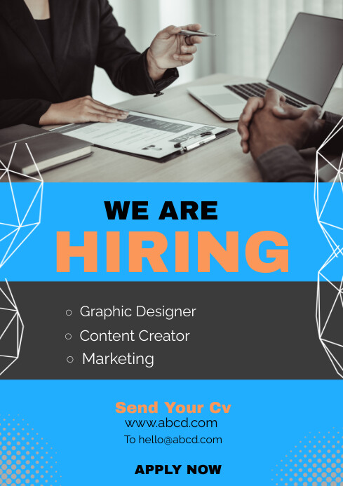 Copy of White Professional Job Hiring A2 | PosterMyWall