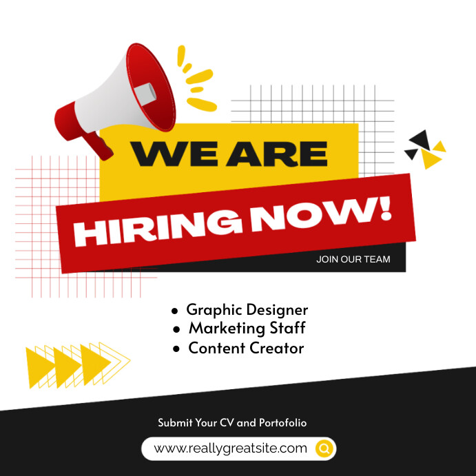 White Professional Job Hiring Instagram Post Template | PosterMyWall