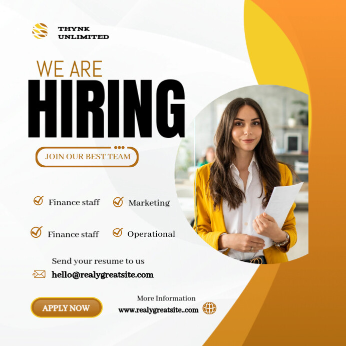 Copy of White Professional Job Hiring Instagram Post | PosterMyWall