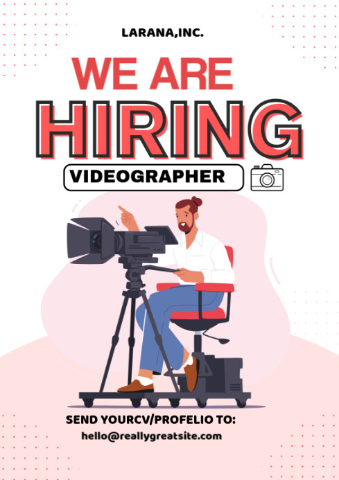 White Professional Job Hiring Post A4 Template | PosterMyWall