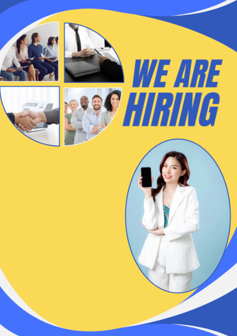 Modèle White Professional Job Hiring Post A4 | PosterMyWall