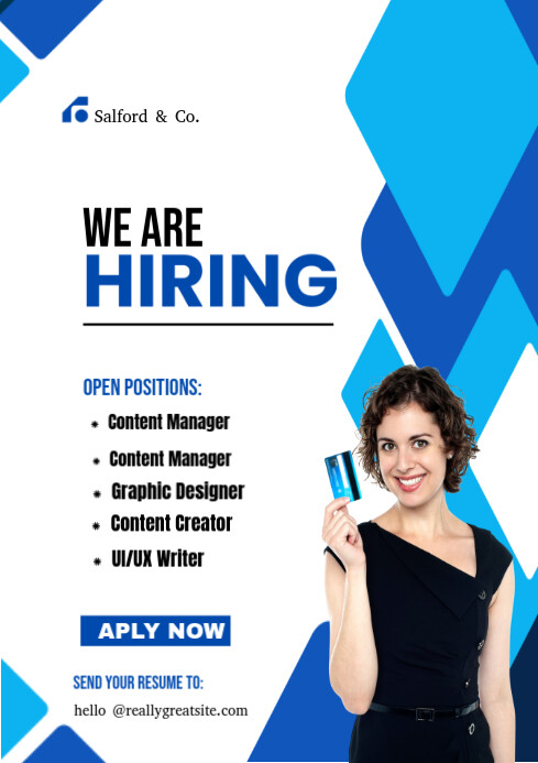 Copy of White Professional Job Hiring Post A4 | PosterMyWall