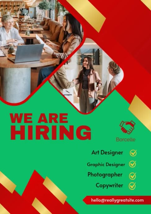 White Professional Job Hiring Post A4 Template | PosterMyWall
