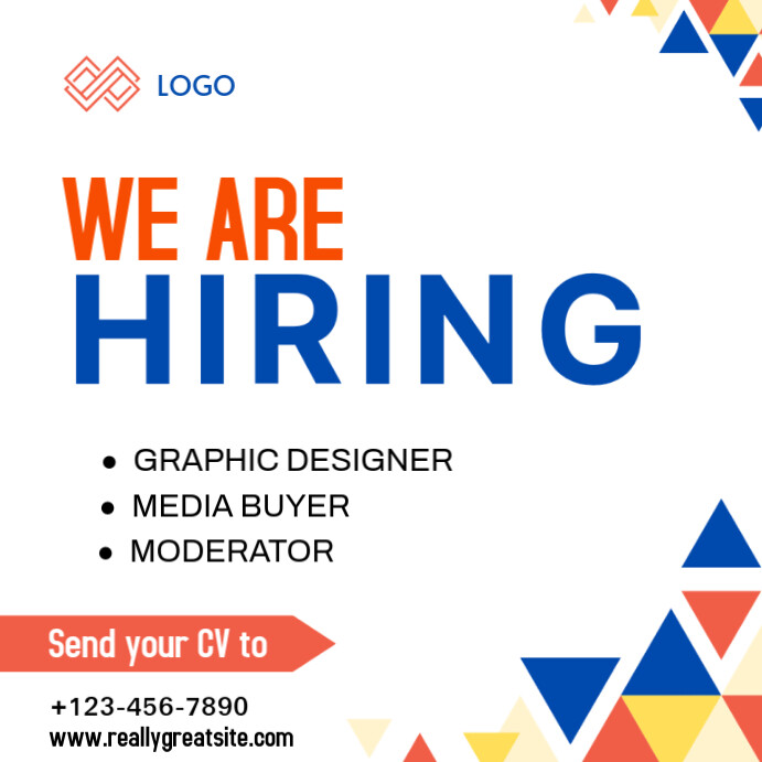 White Professional Job Hiring Post Instagram Post Template | PosterMyWall