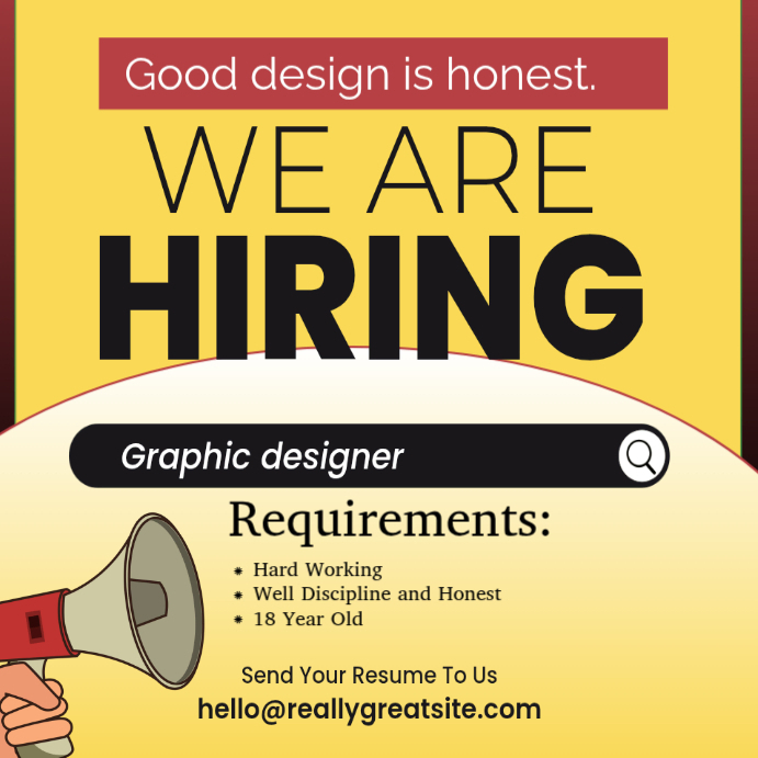 White Professional Job Hiring Professional Instagram Post Template ...
