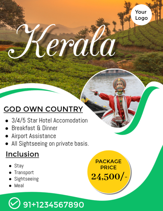 Copy of White Professional Kerala Flyer (us Letter) | PosterMyWall