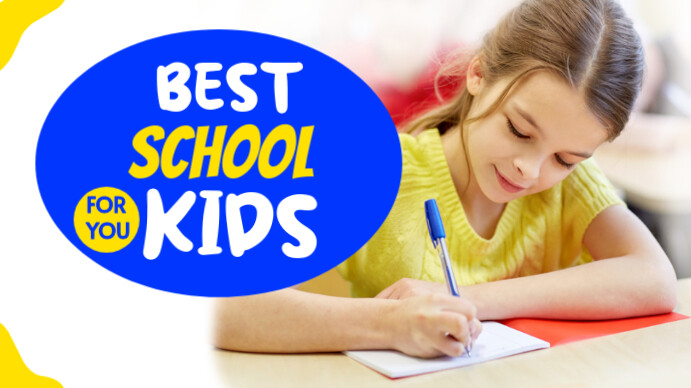 White Professional Kids School Youtube Thumbnail Template | PosterMyWall