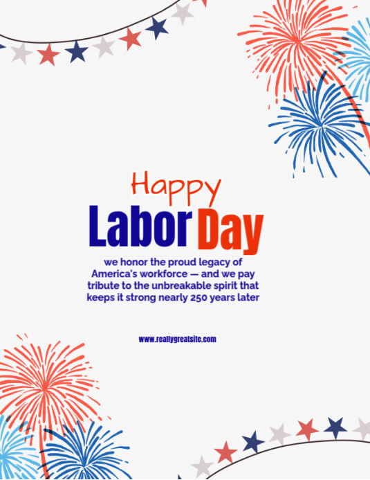 Copy of White Professional Labor Day Celebration Flyer (us Letter ...
