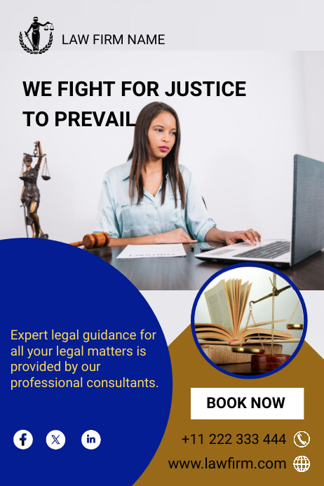 Plantilla de White Professional Law Firm Flyer Poster | PosterMyWall
