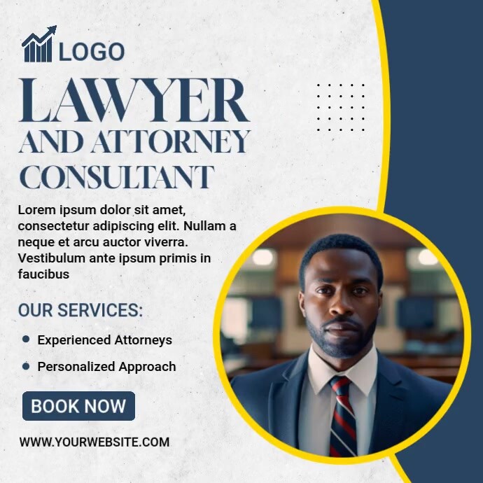 White Professional Lawyer And Attorney Consultant Instagram Post ...