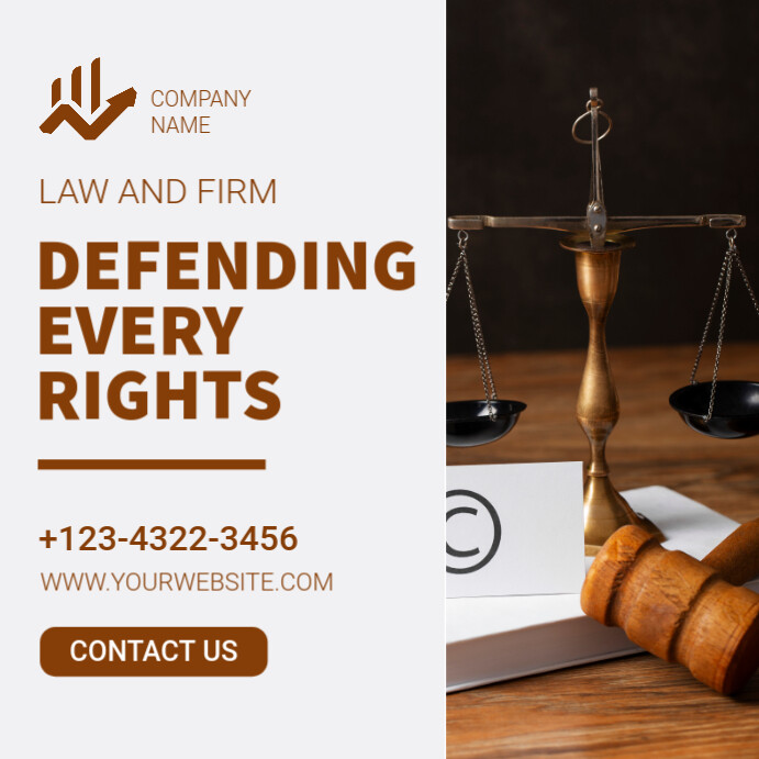 White Professional Lawyer Instagram Post Template | PosterMyWall
