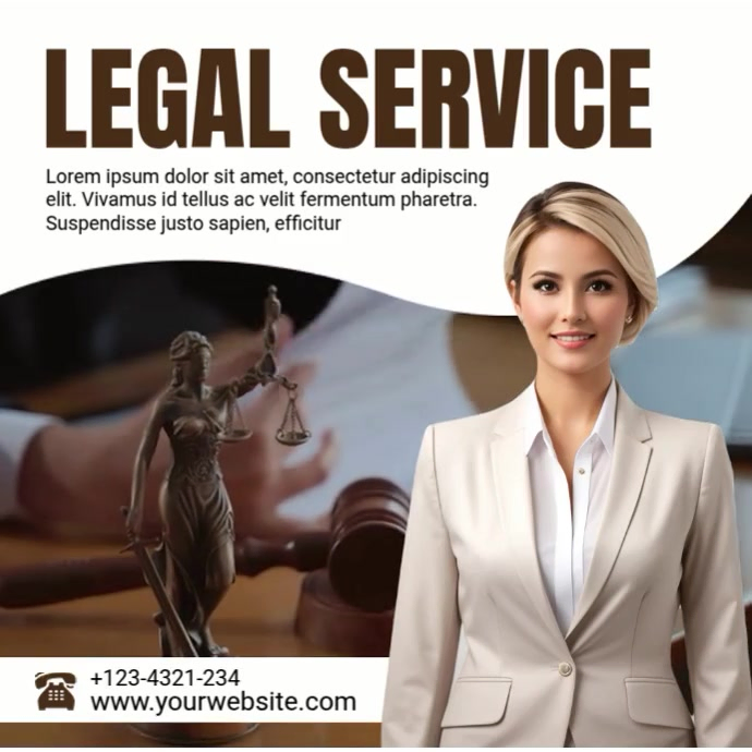 White Professional Legal Services Instagram Post Template | PosterMyWall