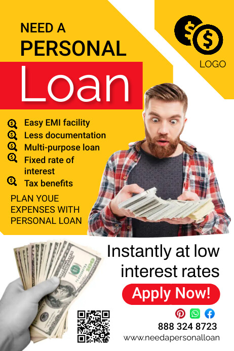 White Professional Loan Poster Template | PosterMyWall