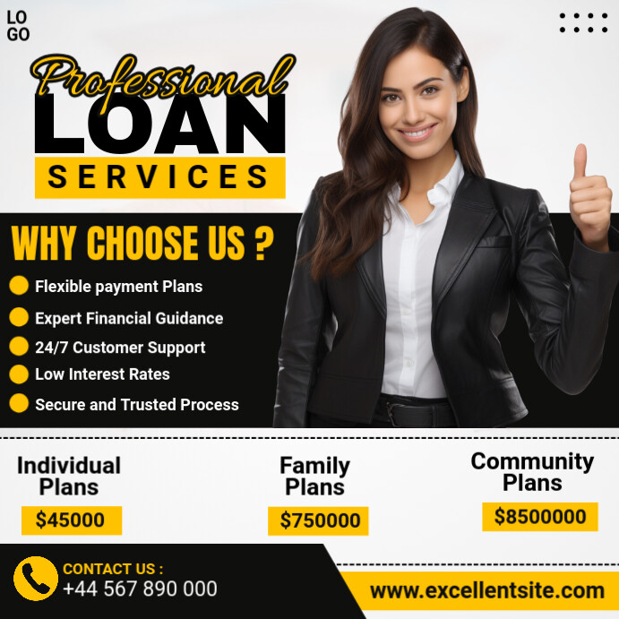 White Professional Loan Services Instagram Post Template | PosterMyWall