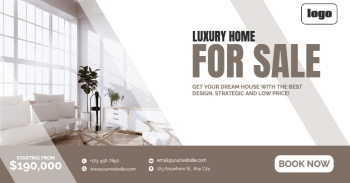 White Professional Luxury Home For Sale Facebook Ad Facebook Ad ...