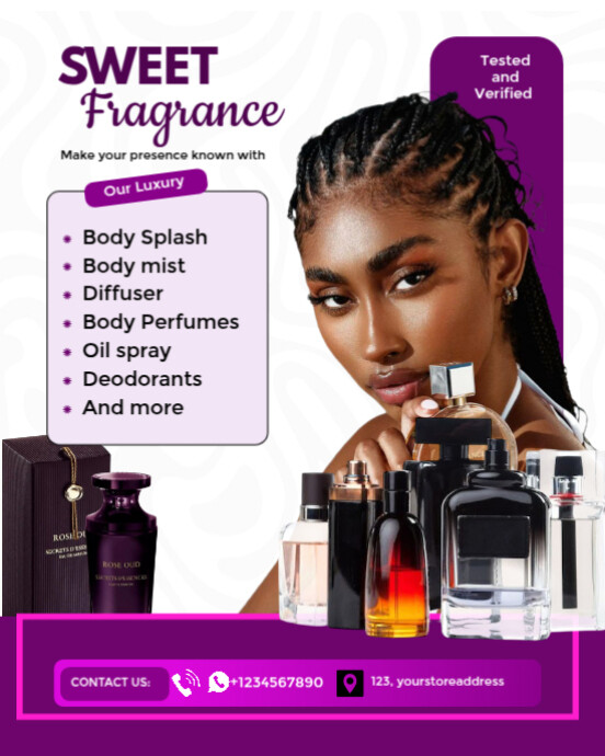 Copy of White Professional Luxury Perfume Product Flyer Template ...