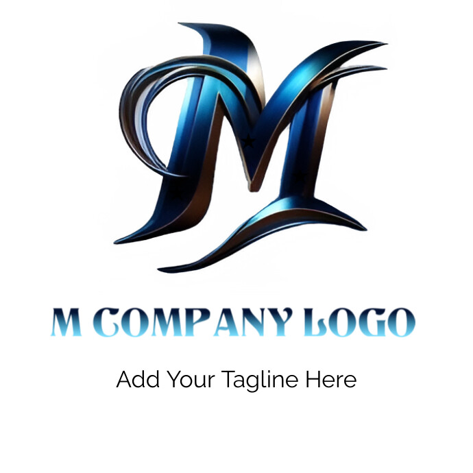 Copy of White Professional M Company Logo Logo | PosterMyWall