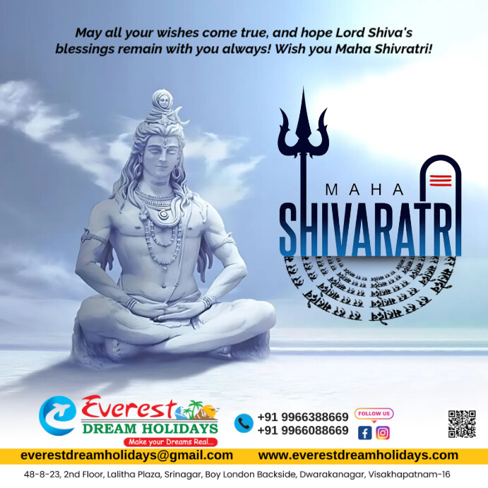 Copy of White Professional Maha Shivratri Instagram Post | PosterMyWall