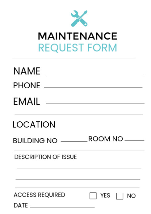 Copy of White Professional Maintenance Request Form Template – Elegant & Professional A4 Format ...