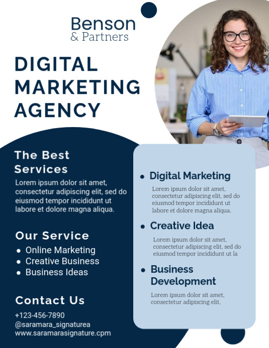 White Professional Marketing Agency Flyer Flyer (us Letter) Template ...