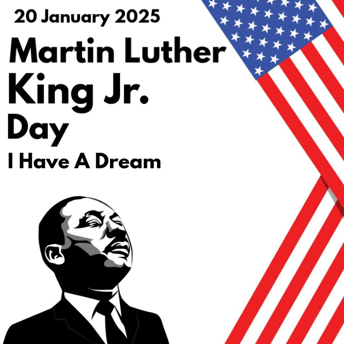 Plantilla de White Professional Martin Luther King Jr Day Instagram ...