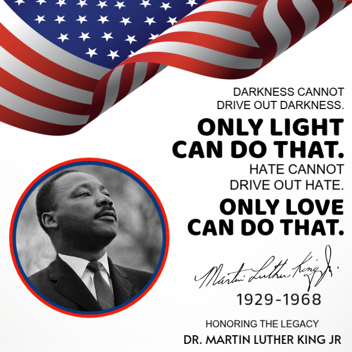 White Professional Martin Luther King Jr Day Post Instagram Post ...