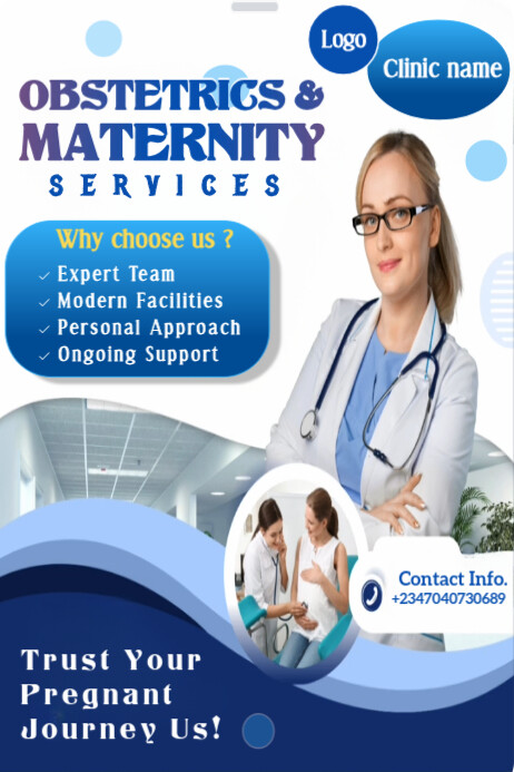 Copy of White Professional Maternity Services Poster | PosterMyWall