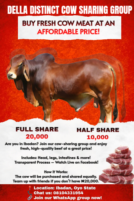 Copy of White Professional Meat Sharing Flyer Pinterest Graphic ...