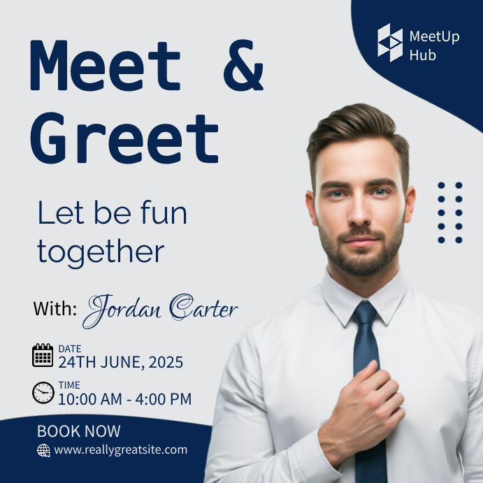 White Professional Meet And Greet Instagram P Template | PosterMyWall