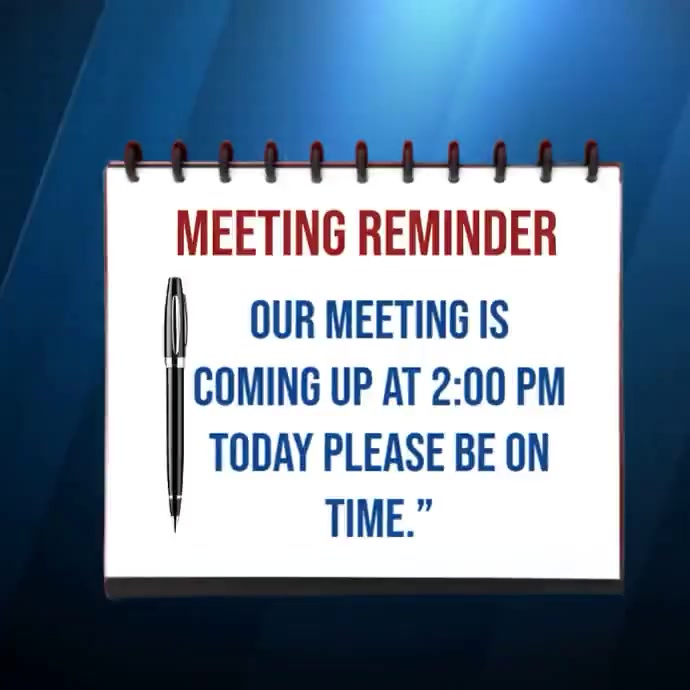 Meeting Reminder Instagram Ad Template | PosterMyWall