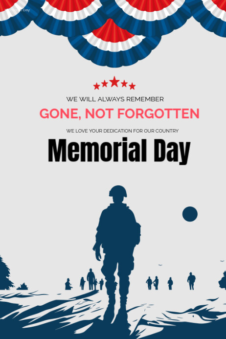 White Professional Memorial Day 2025 Poster Template | PosterMyWall