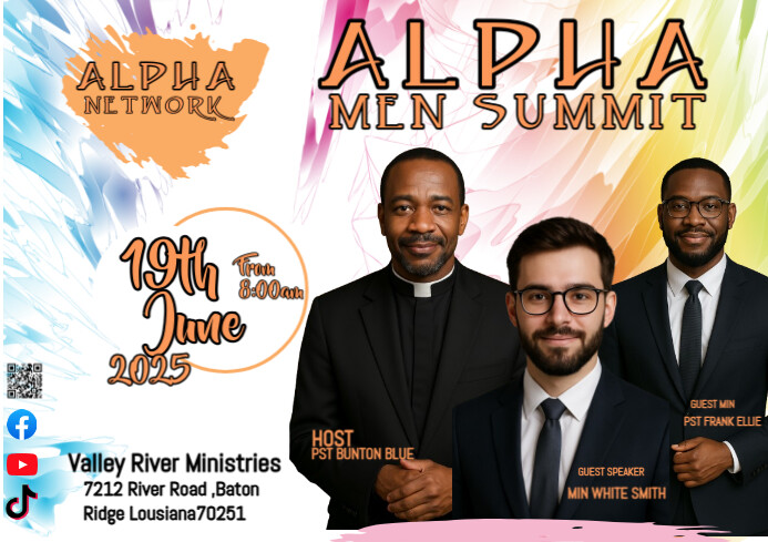 White Professional Mens Summit A4 Template | PosterMyWall