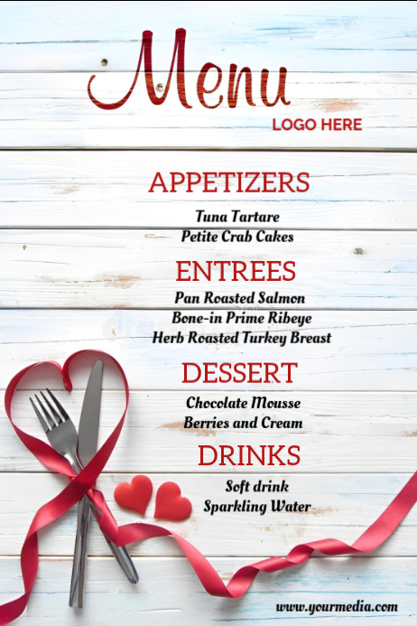 Copy of White Professional Menu Poster | PosterMyWall