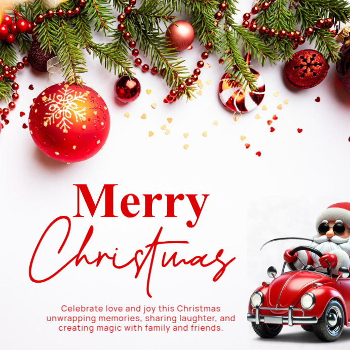 White Professional Merry Christmas Instagram Post Template | PosterMyWall
