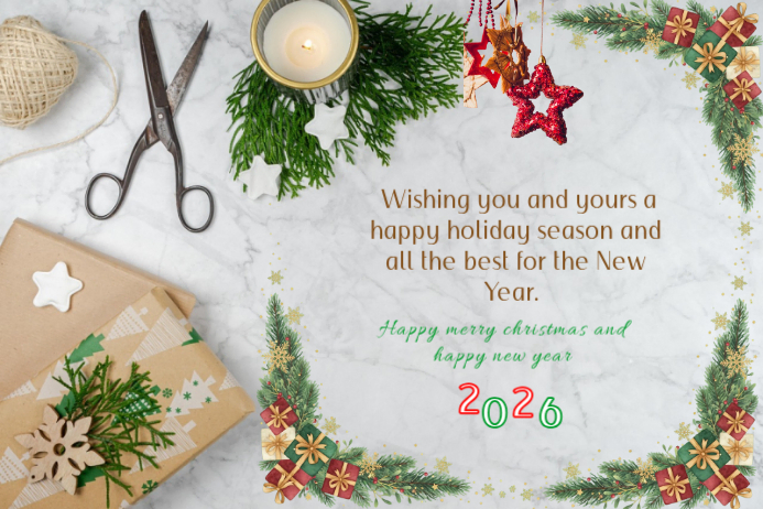 White Professional Merry Christmas Poster Template | PosterMyWall