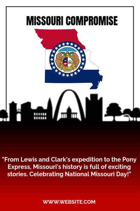 White Professional Missouri Compromise Poster Template | PosterMyWall