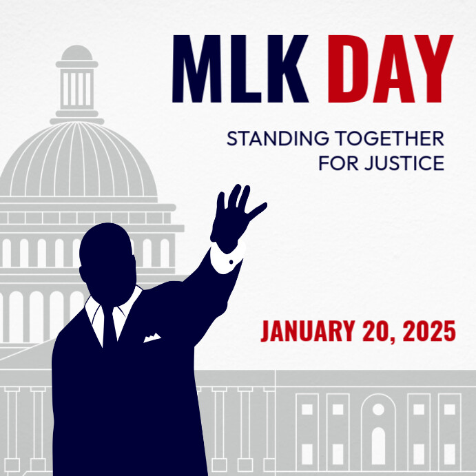 White Professional Mlk Day Poster Instagram Post Template | PosterMyWall
