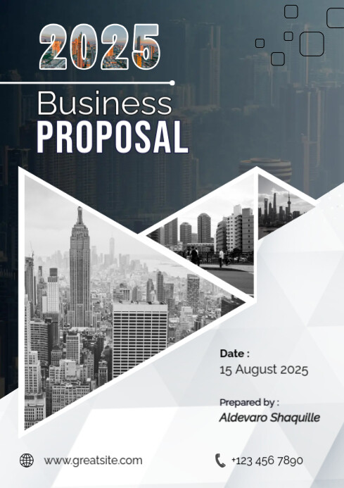 Copy of White Professional Modern Business Proposal Cover Page A4 ...
