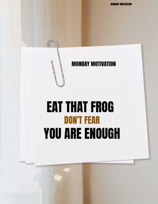 Copy of White Professional Monday Motivation Flyer (us Letter ...