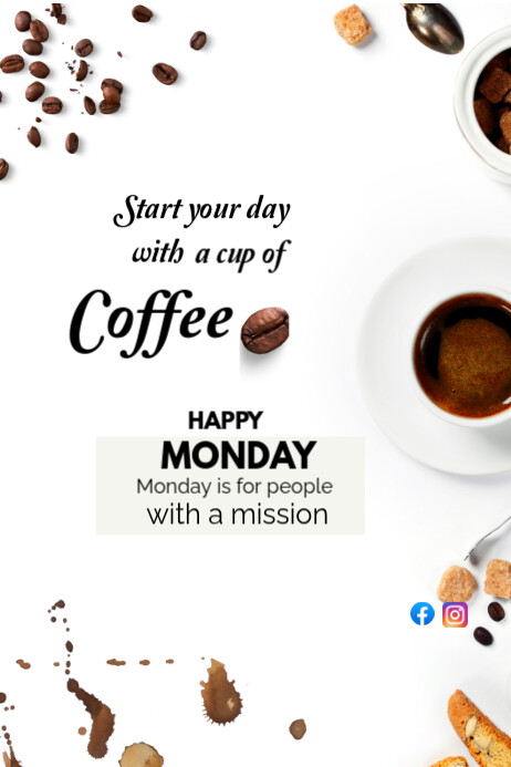 White Professional Monday Motivation Poster Templat | PosterMyWall