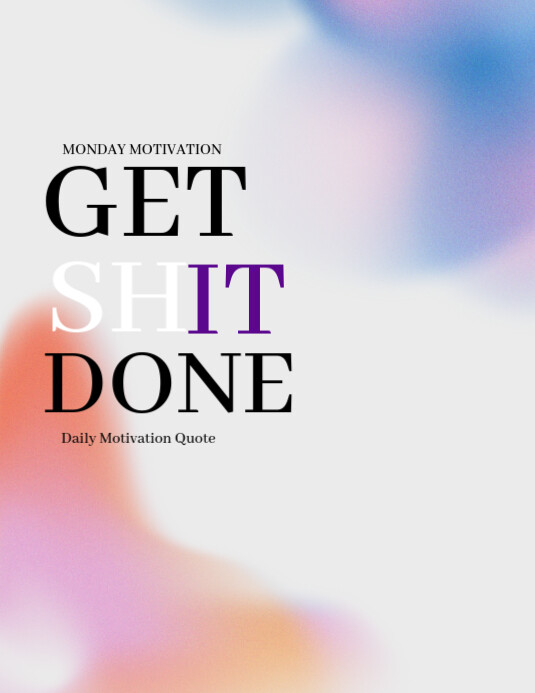 Copy of White Professional Monday Motivation Quote Flyer (us Letter ...