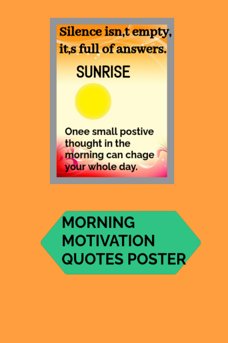 Plantilla de White Professional Morning Motivation Quotes Poster ...