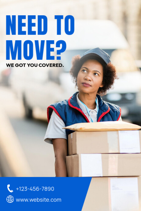 Copy of White Professional Moving Company Ads Poster | PosterMyWall
